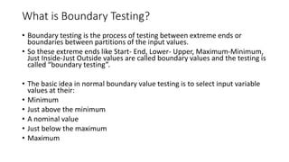 Boundary Value Analysis And Equivalence Class Partitioning Testing Pptx