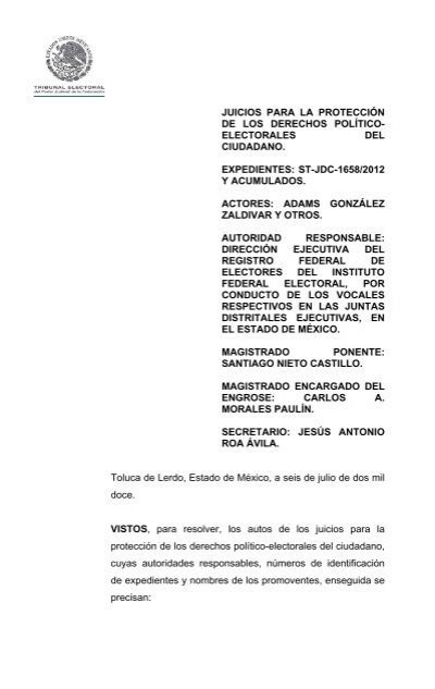 Juicios Para La Protección De Los Derechos Político Electorales Del