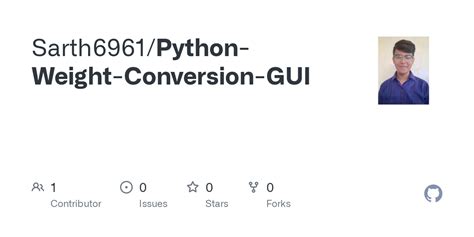 GitHub Sarth Python Weight Conversion GUI