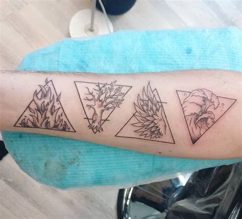 Element Tattoo Ideas Earth Air Fire And Water Designs