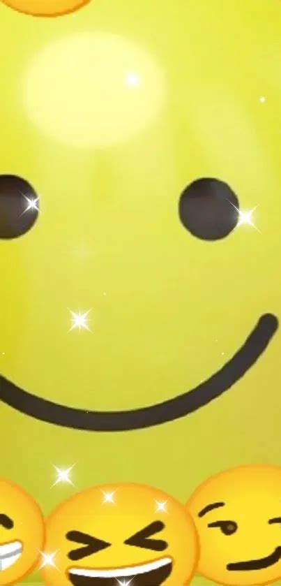 Smiley Emoji Yellow Wallpaper Free Download