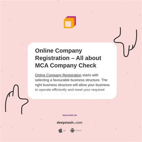 Online Company Registration All About Mca Company Check Deepstash