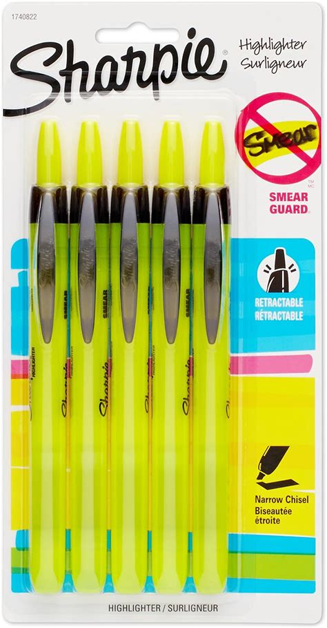 Sharpie Accent Retractable Assorted 5 Pack Everything Else