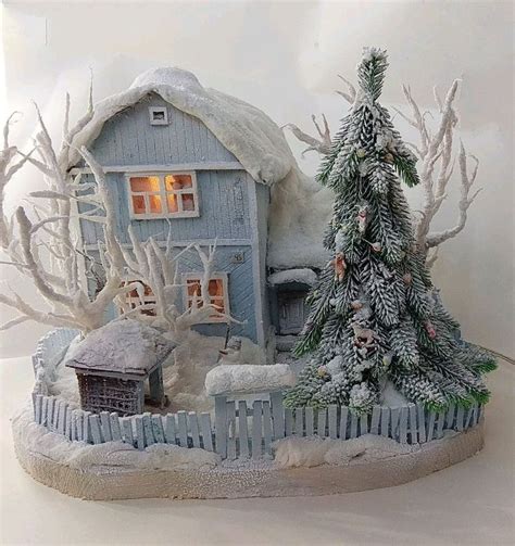 Новый год на даче Интерьерный домик с подсветкой в интернет магазине на Ярмарке Мастеров