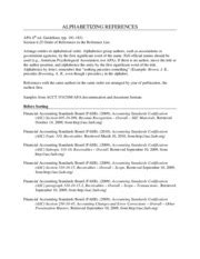 APA Style References In Alpha Order ALPHABETIZING REFERENCES APA Th Ed Guidelines Pp