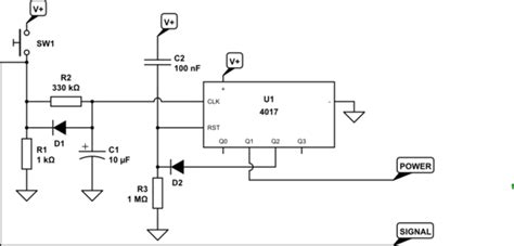 Transistors Power Circuit With A Push Button Electrical Engineering