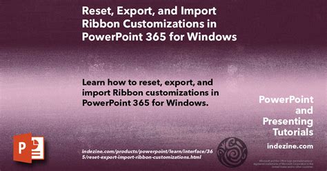 Reset Export And Import Ribbon Customizations In PowerPoint For Windows