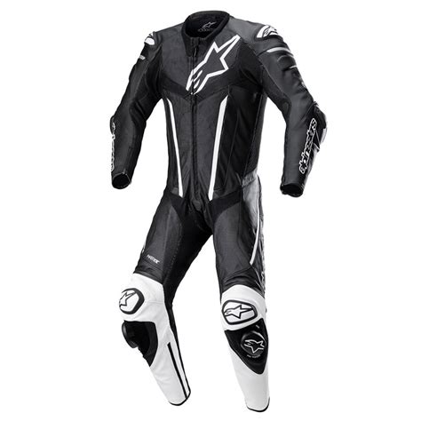 Alpinestars Fusion Leather Suit Black White Motostorm En