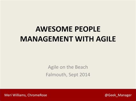 Awesome People Management With Agile Ppt