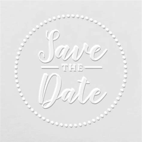 Save The Date Script Embosser Zazzle
