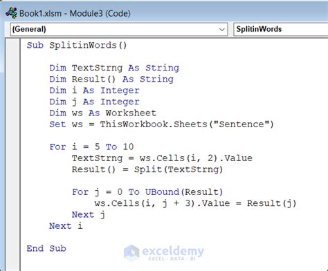 Excel Vba To Split String By Delimiter 9 Examples