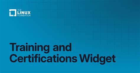 Training And Certifications Widget Linux Foundation Documentation