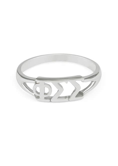 Phi Sigma Sigma Greek Silver Ring Handcrafted Rings Online The Collegiate Standard