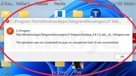 Pc Fix The Operation Was Not Completed Because An Unexpected Host Id