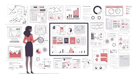 Business Professional Analyzing Data Charts And Graphs For Presentation