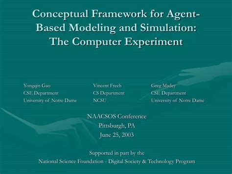 PPT Conceptual Framework For Agent Based Modeling And Simulation The Computer Experiment