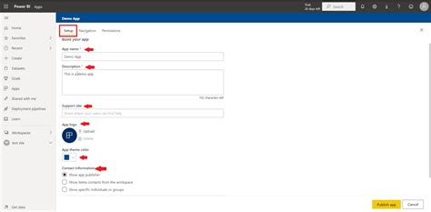 How To Create And Publish Power BI App Power BI Service