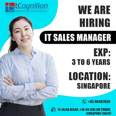 Tcognition On Linkedin Hiring Itsalesmanager Jobopportunity Salesmanager Singaporejobs