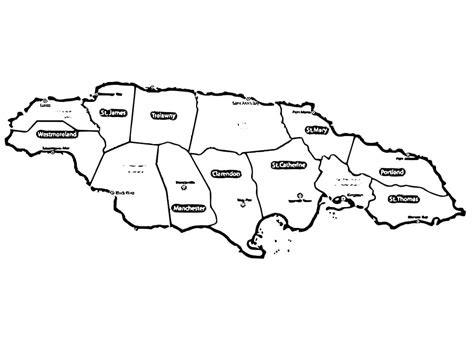 Free Printable Map Of Jamaica Free Printables