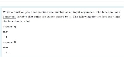 Solved Write A Function Pers That Receives One Number As An