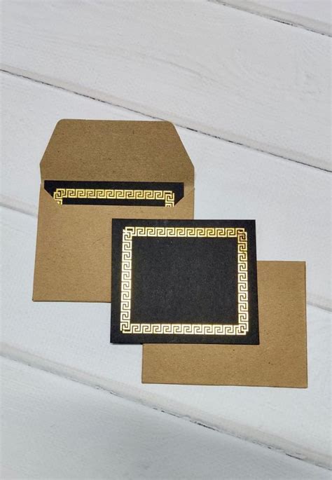 Boş Not Kartı Siyah Not Kart adet Kırmızı Zarf Adet Siyah Gold T