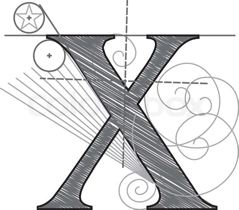 Engineering Font Typography Stock Vector Colourbox