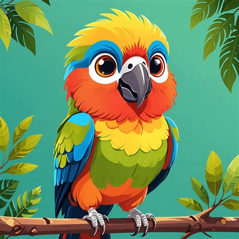 Colorful Parrot Illustration Free Download Ai Scribbles