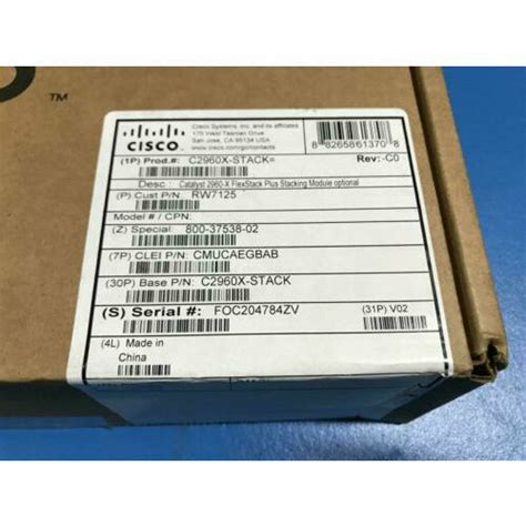 Cisco C2960x Stack Flexstack Plus Network Stacking Module Foxti
