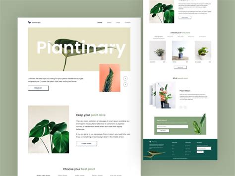 Plantloversunite Ui Ux Website Landingpage Plant Nature Shop