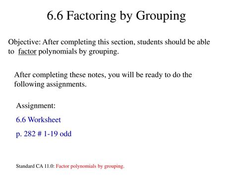 PPT Factoring By Grouping PowerPoint Presentation Free Worksheets Library