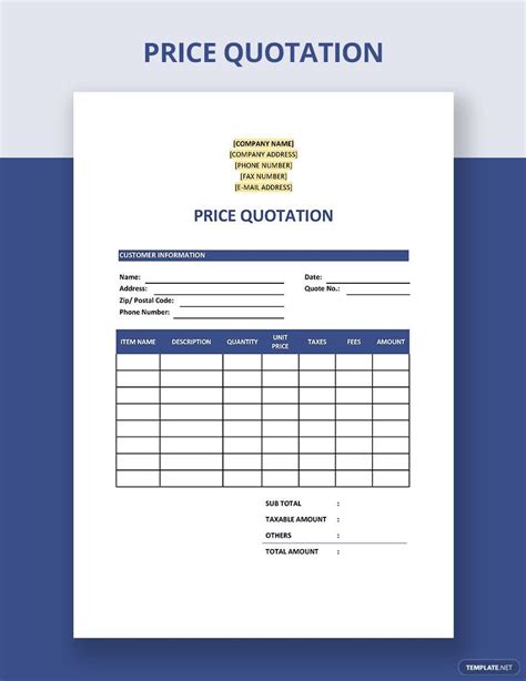 Quotation For Work Rate At Norma Friedland Blog
