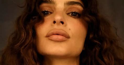 Model Emily Ratajkowski Exposes Herself Totally Topless Under A See Through Metallic Dress