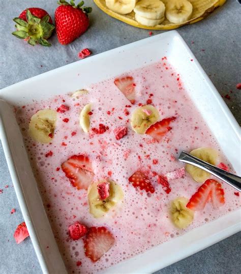 Pink Soup Freeze Dried Strawberries Dried Berries Whats For Breakfast