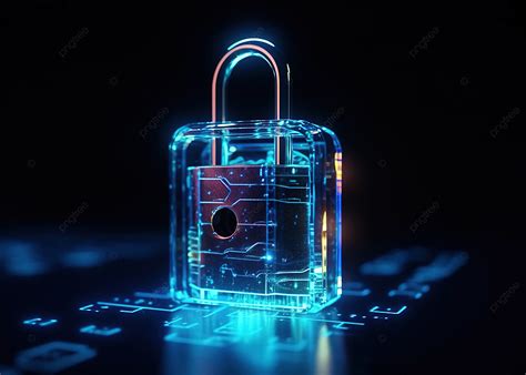 Padlock Cyber Security Concept Network Data Protection And Secured Internet Access Background