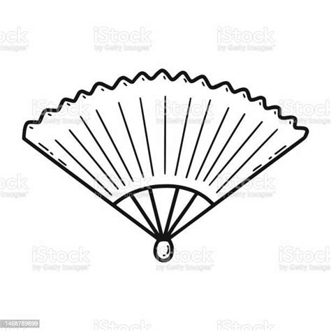 일본 팬 벡터 낙서 그림입니다 스케치 손으로 그린 아이콘입니다 그리기에 대한 스톡 벡터 아트 및 기타 이미지 그리기 드로잉 선풍기 개인 장식품 Istock