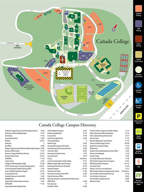 Map And Directory About Cañada Cañada College