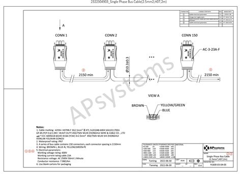 Single Phase Bus Cable APsystems EMEA