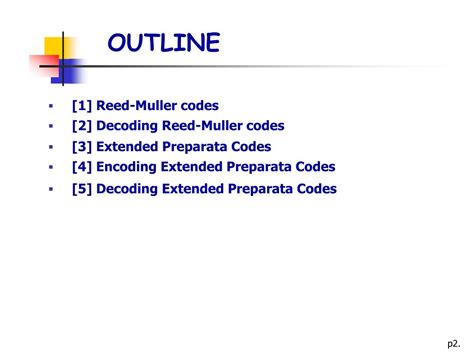 Ppt Reed Muller And Preparata Codes Powerpoint Presentation Free