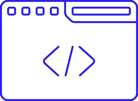 Blue Stroke Web Development Page Icon Vector Art At Vecteezy