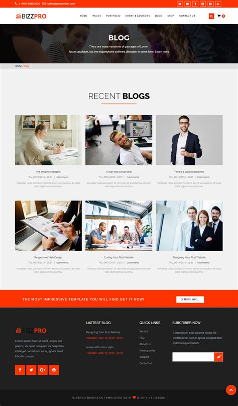 bizzpro multipages drupal 8 theme by drupalet themeforest