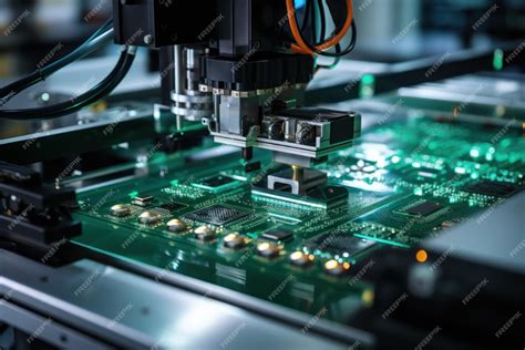 Premium Ai Image Robot Automatic In Print Circuit Board Pcb Assembly Microchip Factory