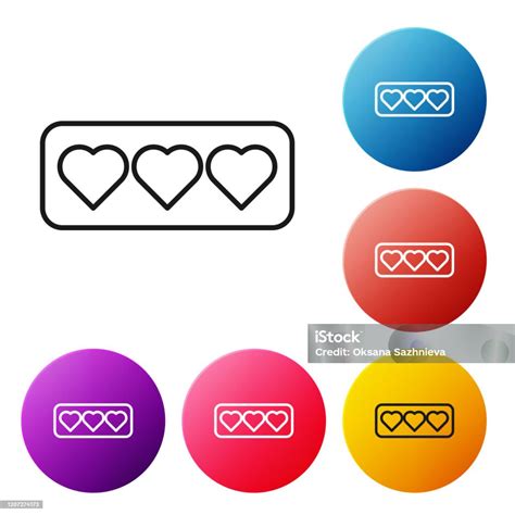 흰색 배경에 격리 된 검은 색 선 좋아요및 하트 아이콘 카운터 알림 아이콘입니다 추종자 인스타 아이콘 다채로운 원 버튼을