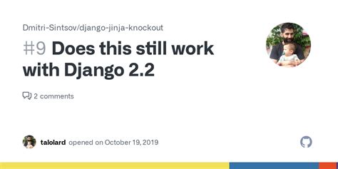 Does This Still Work With Django 22 · Issue 9 · Dmitri Sintsovdjango