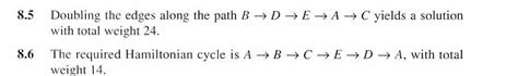 Solved 85 Solve The Chinese Postman Problem For The