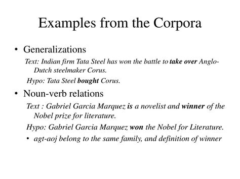 ppt cs626 449 lecture 29 recognizing textual entailment using the