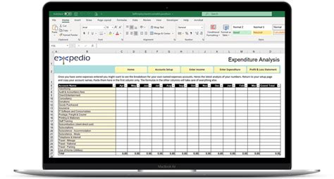 Self Assessment Income And Expense Tracker Spreadsheet Expedio Data Design