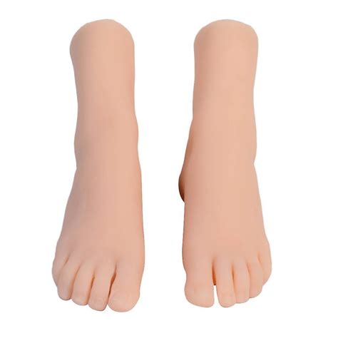 2szt Realistyczne Kobiece Stopy Elastyczny Kolor Skóry Stopy Strzelanie Rekwizyty Pokazowe