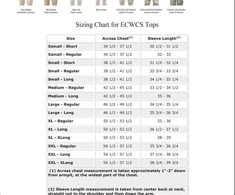 Ecwcs Gen Iii Level 7 Size Chart Clearance