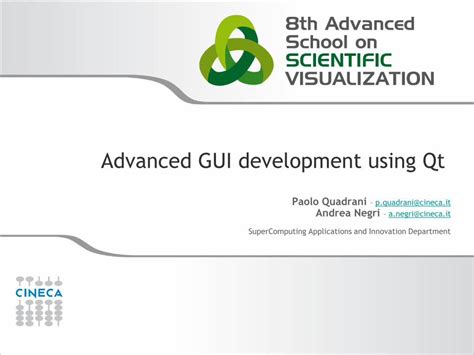pdf advanced gui development using qt cineca · for desktop