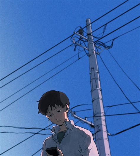 Safebooru 1boy Black Eyes Black Hair Blue Sky Blurry Blurry